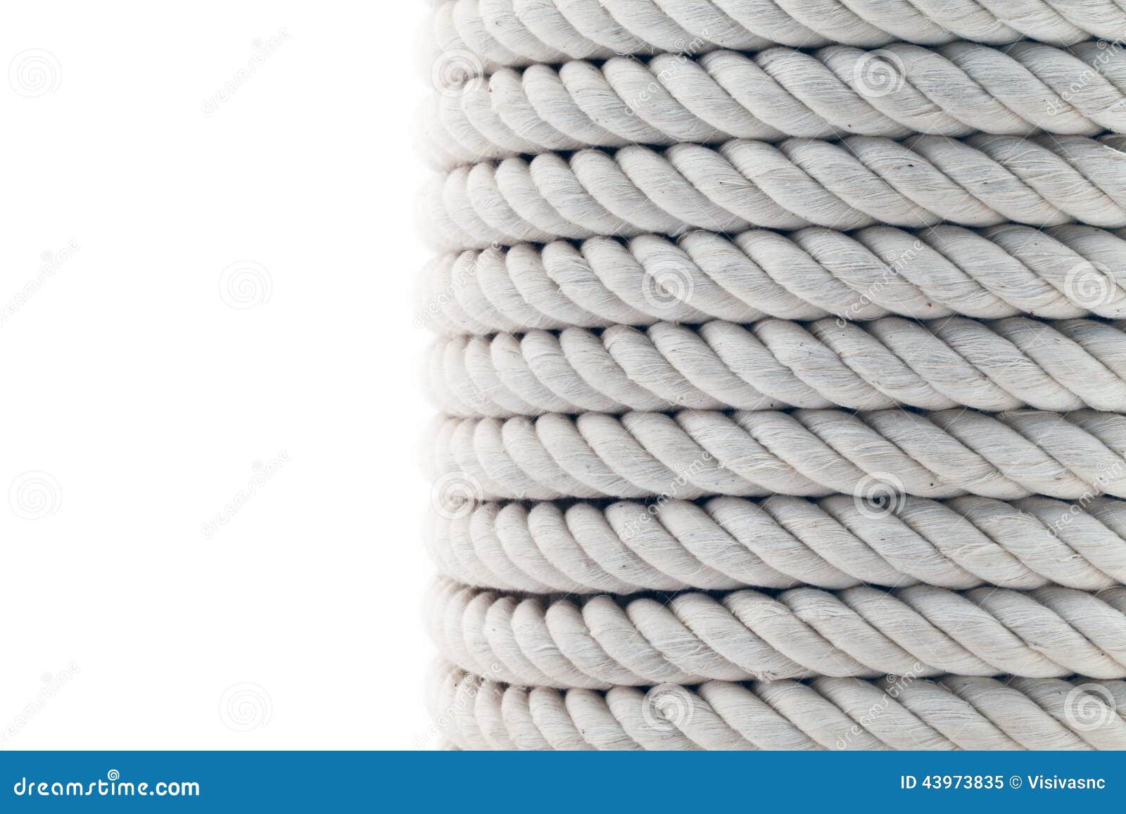 Hank of Rope White Backround Stock Image - Image of close, bundle: 43973835
