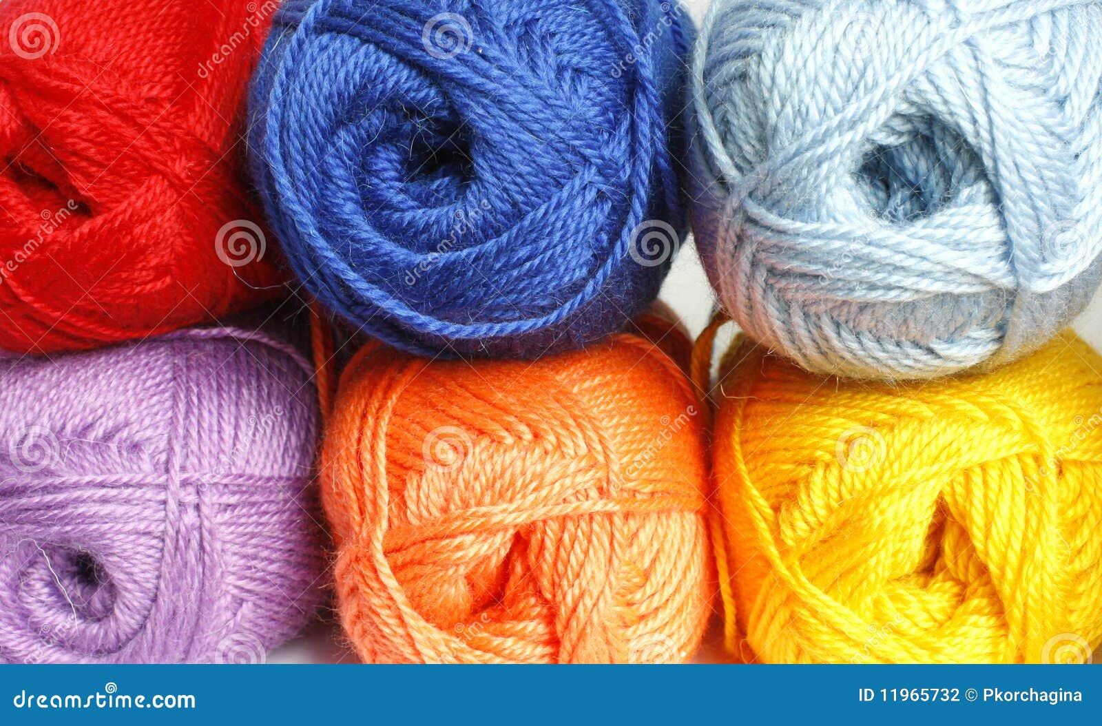 Hanks of Different Colored Yarn Stock Photo - Image of spinning, yellow ...