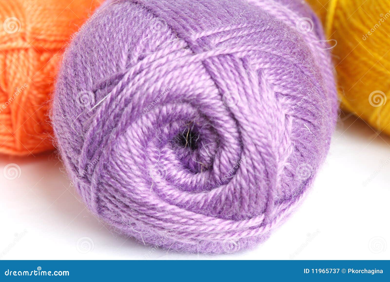 Hanks of Different Colored Yarn Stock Image - Image of knitting, white ...