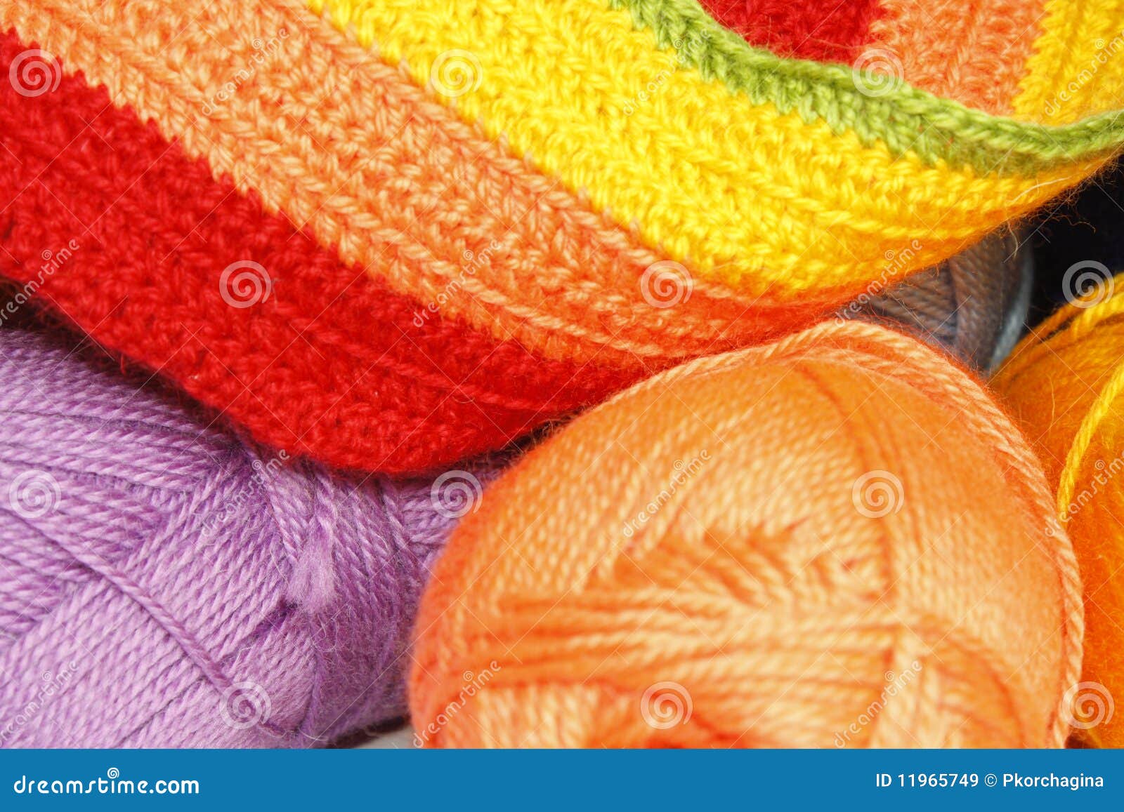 Hanks of Different Colored Yarn F Stock Image - Image of orange, scarf ...