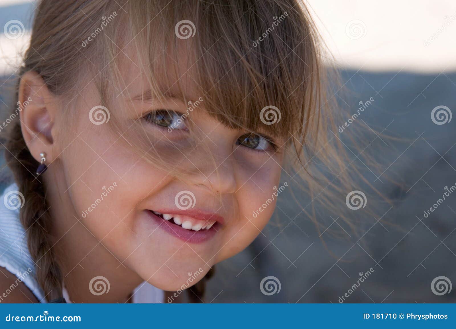 Hannah s pretty smile stock photo. Image of brunette, girl - 181710
