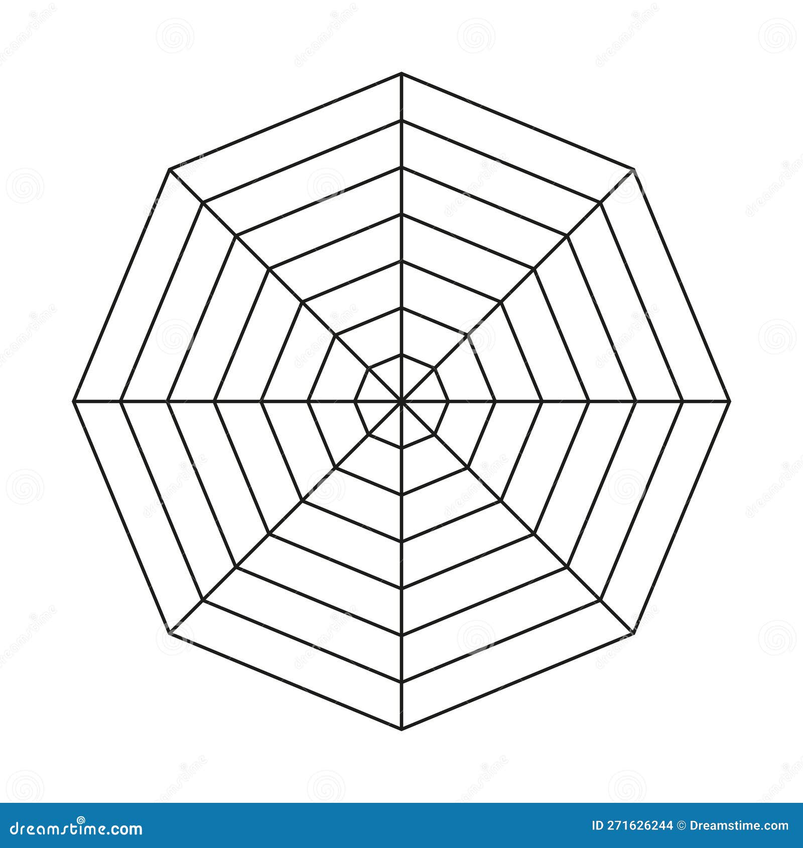 Radar Or Spider Diagram Template. Blank Radar Chart. Simple Flat Graph ...