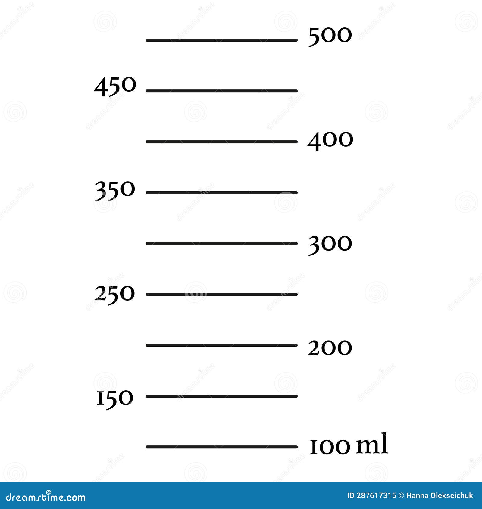 Scale 500 Ml Liquid Volume. Measuring Cup or Jug To Preparing Cooking ...