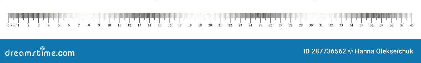 10 Centimeters Ruler Measurement Tool With Numbers Scale. Royalty-Free ...
