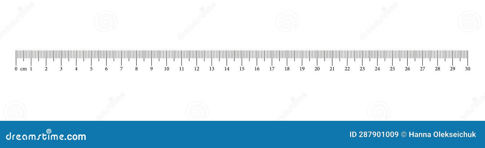 10 Centimeters Ruler Measurement Tool With Numbers Scale. Royalty-Free ...