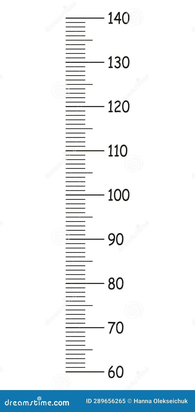 Kids Height Chart from 60 To 140 Centimeters. Template for Wall Growth ...