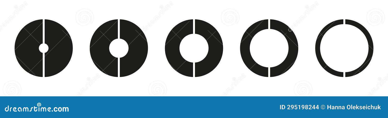 Wheels Round Divided In Eleven Sections. Diagrams Infographic Set ...