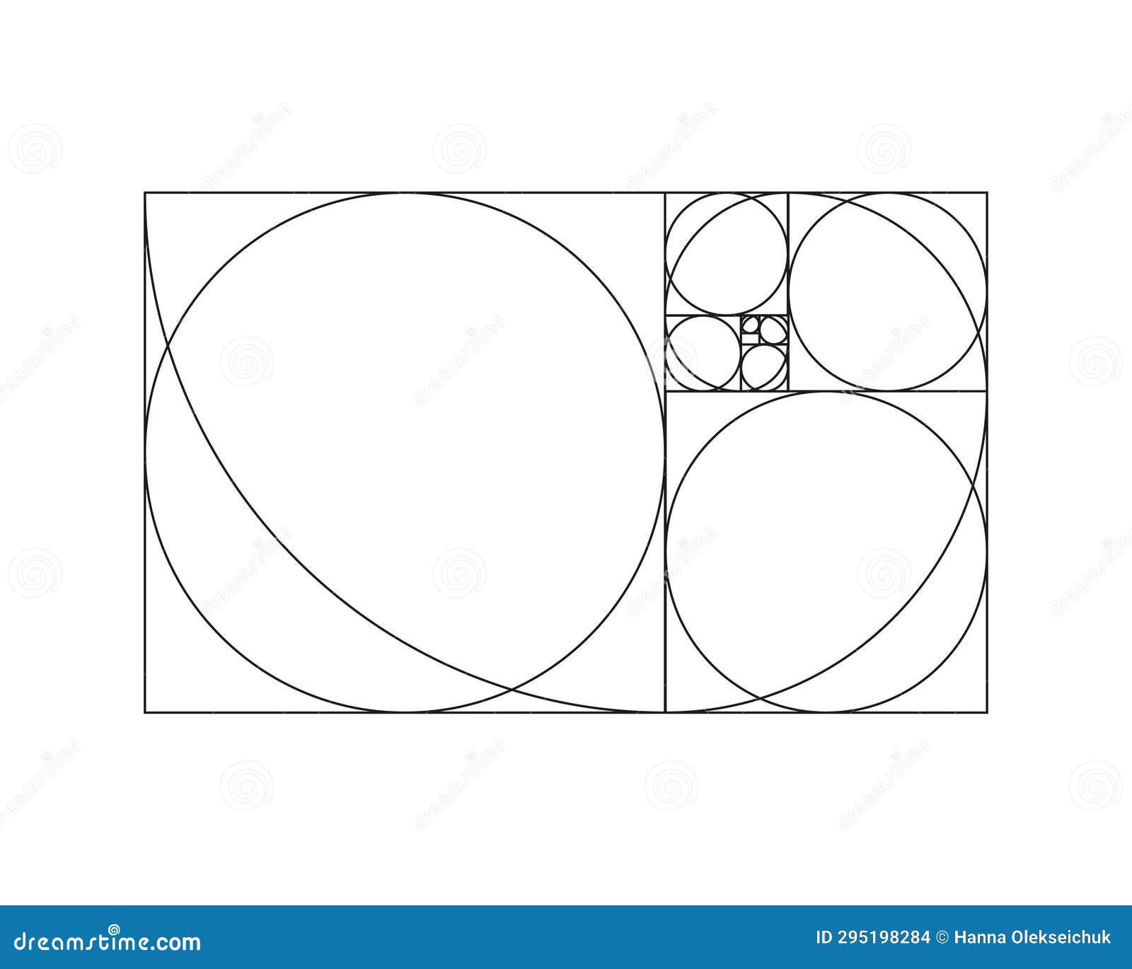 Golden Ratio Template. Method Golden Section. Fibonacci Array, Numbers ...