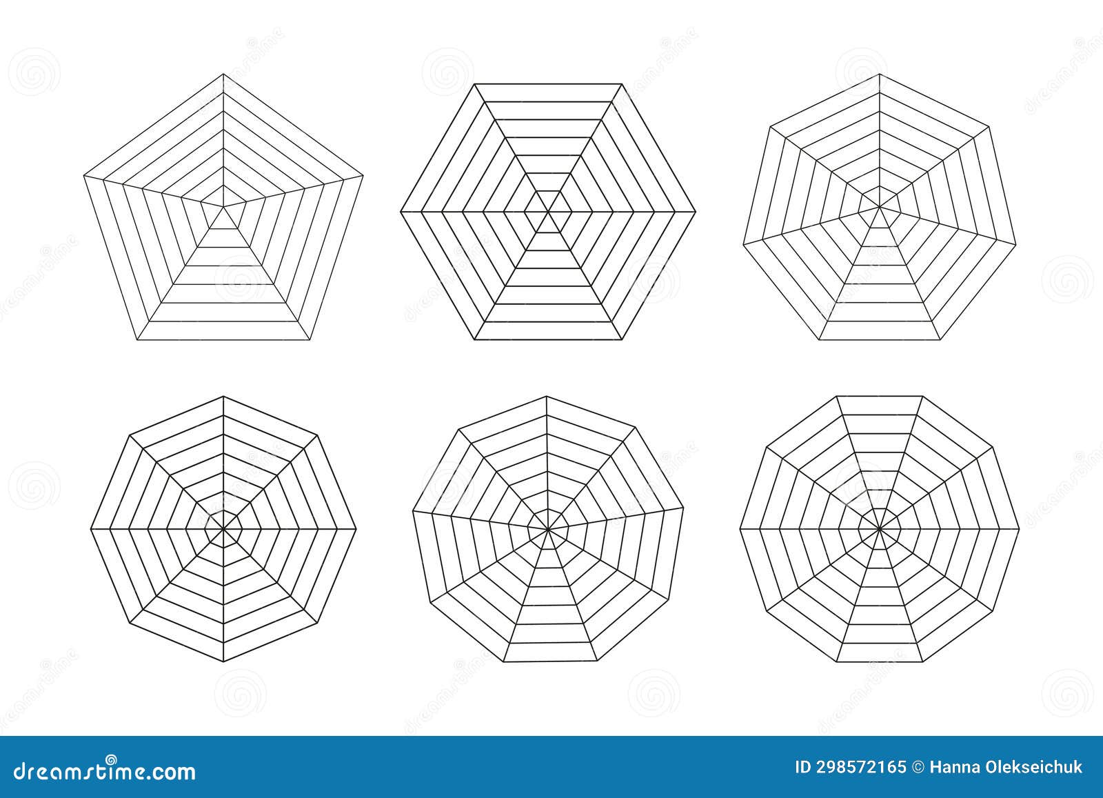 Radar, Spider Diagram Template. Spider Mesh. Polygon Graphs. Diagram ...