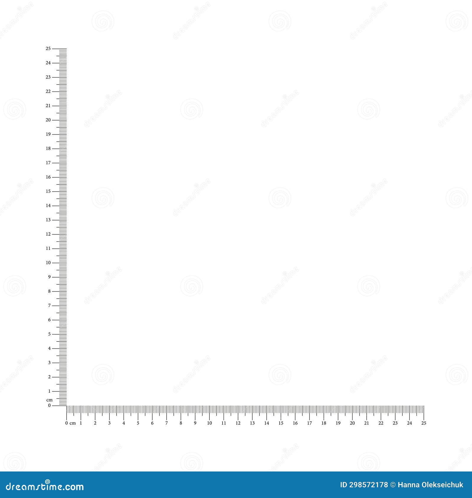 Corner Ruler From On The Graph Grid Paper. Corner Ruler Vector. Size ...