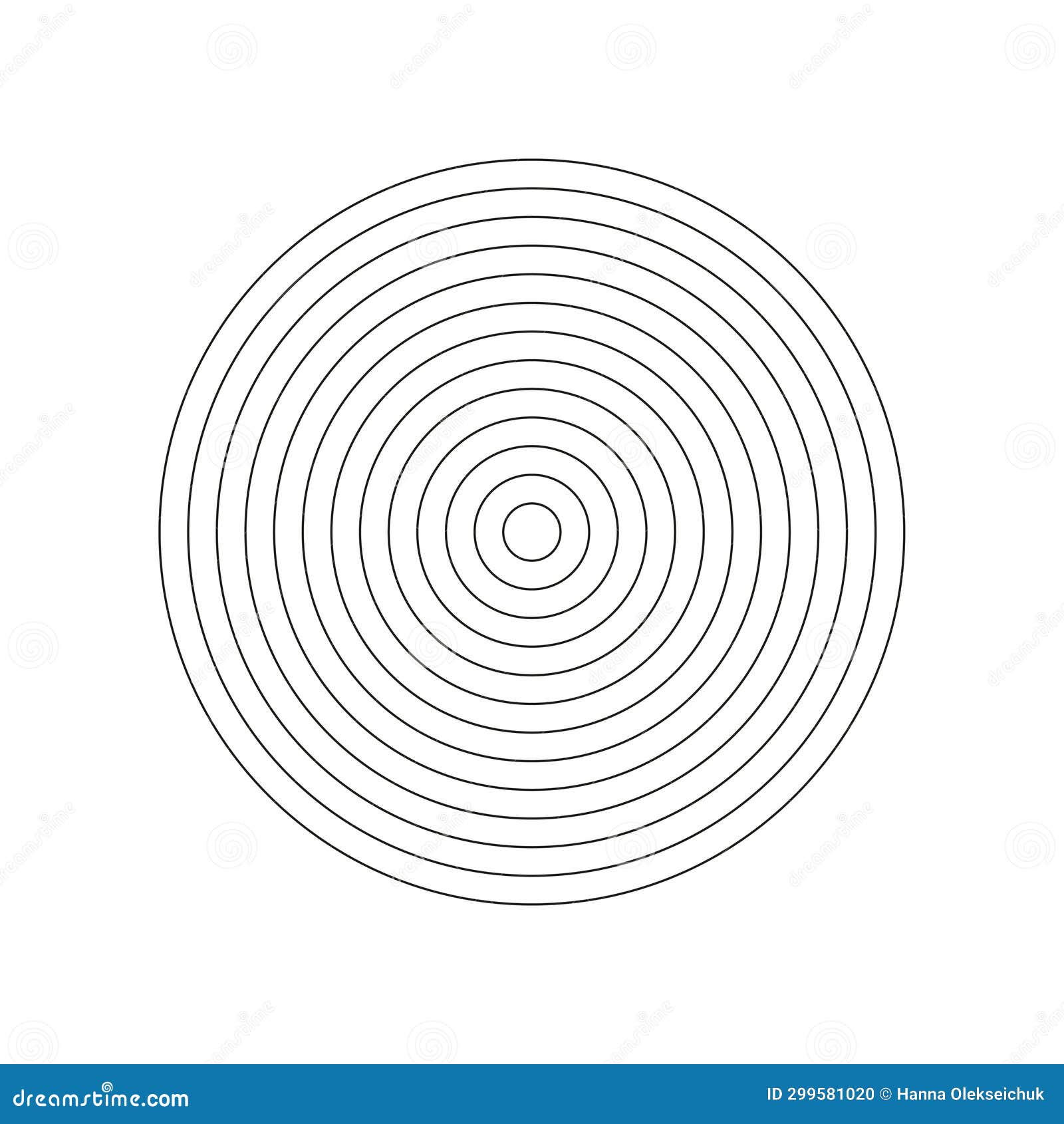 Coaching Wheel of 12 Concentric Circles. Life Blank. Polar Grid. Circle ...