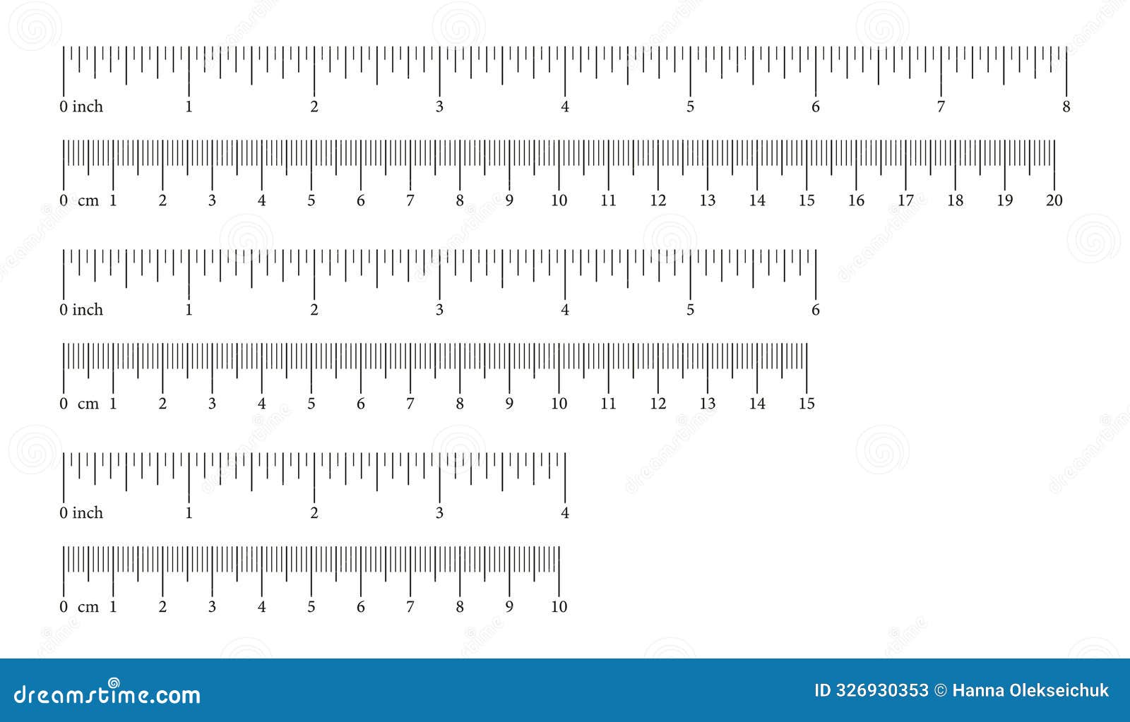 Metric Imperial Rulers. Centimeter. Measuring Tool. Ruler Graduation ...