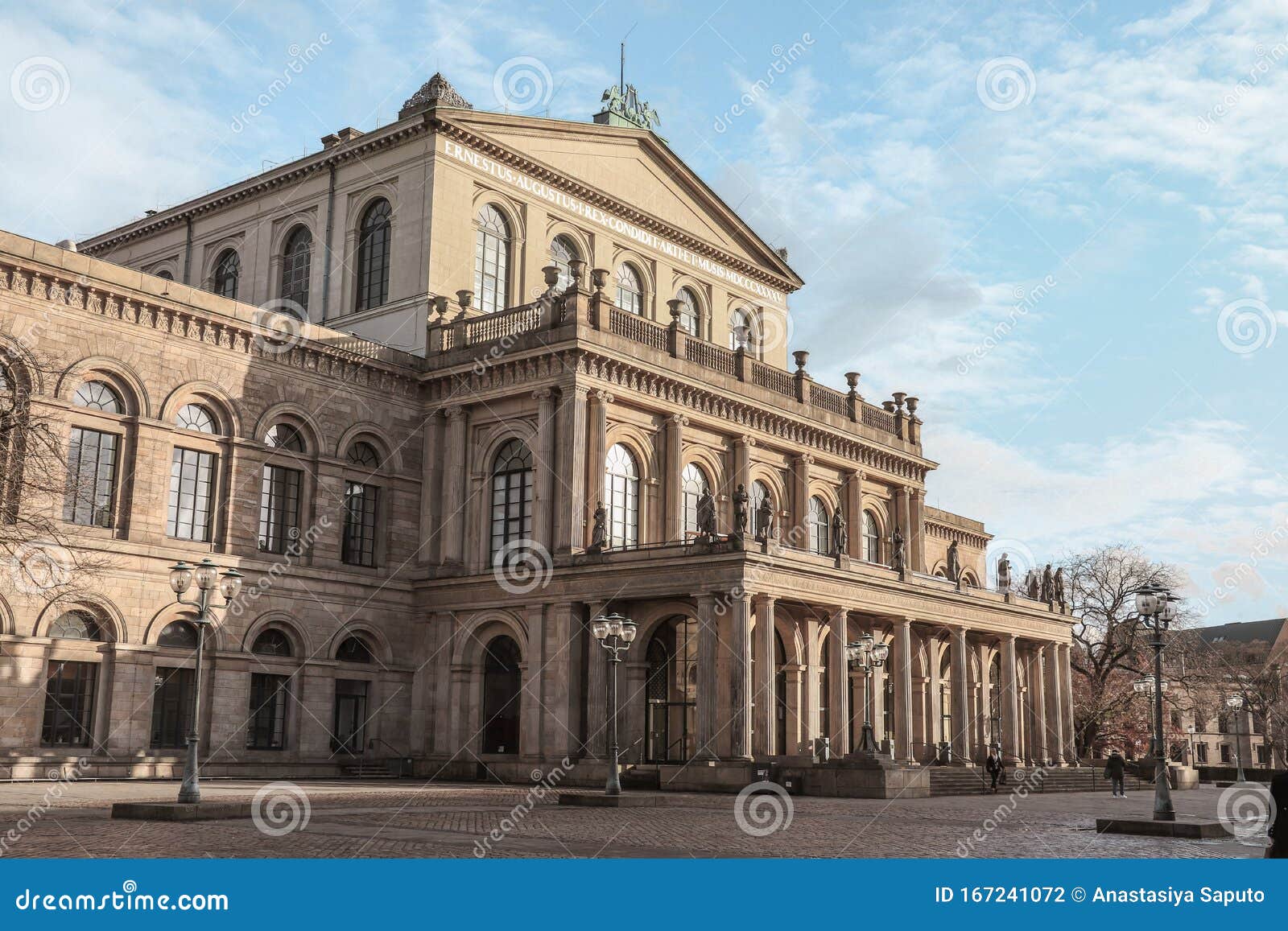 Hannover Opera house stock photo. Image of clouds, winter - 167241072