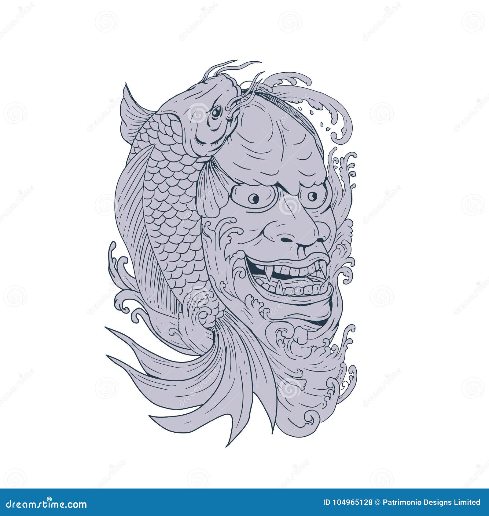 Hannya Mask Pattern, Simple Style Cartoon Vector | CartoonDealer.com ... Hannya Mask Pattern, Simple Style Cartoon Vector | CartoonDealer.com ...