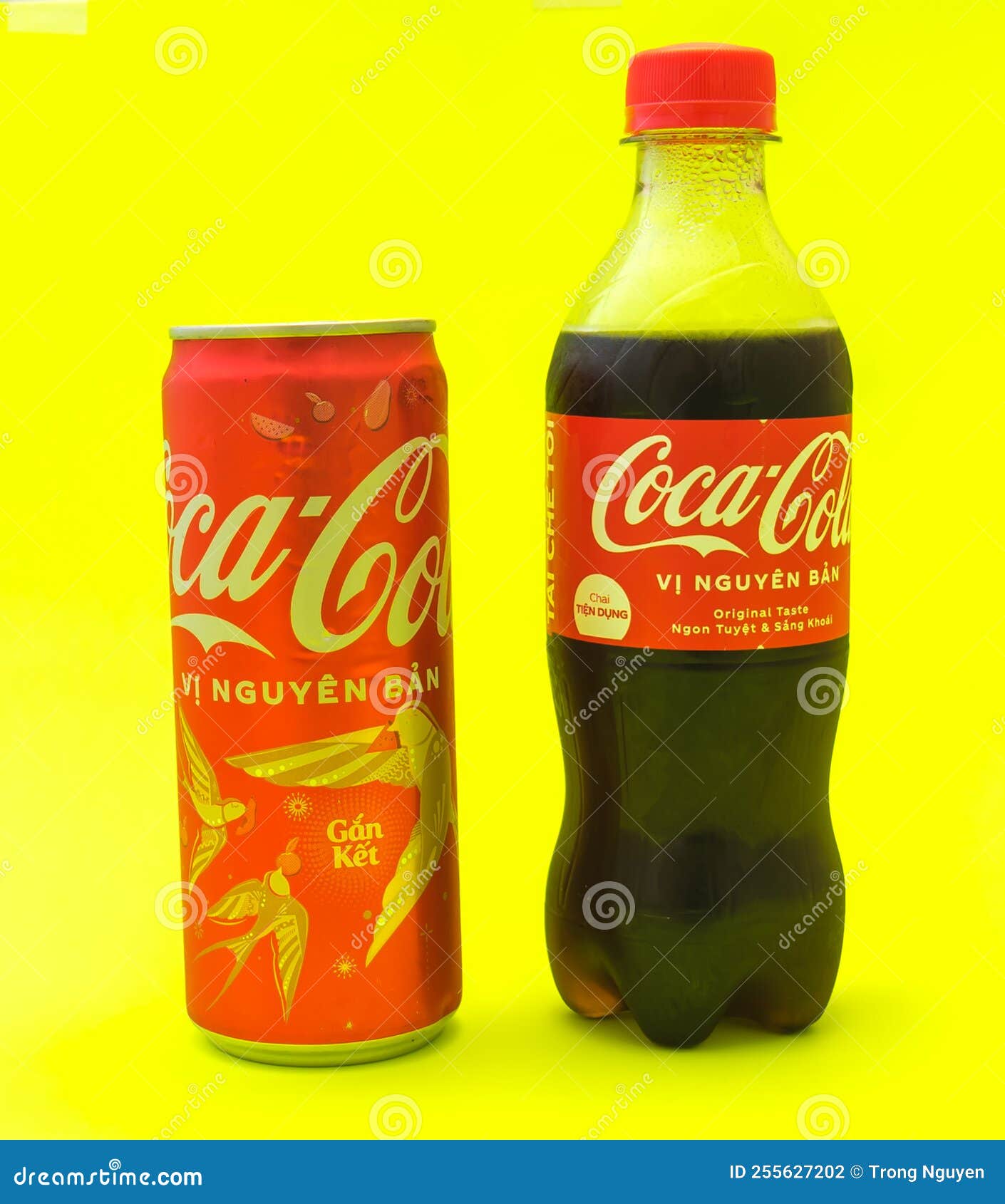 Plastic Bottle And Aluminum Can Of Of Coca Cola Or Coke With