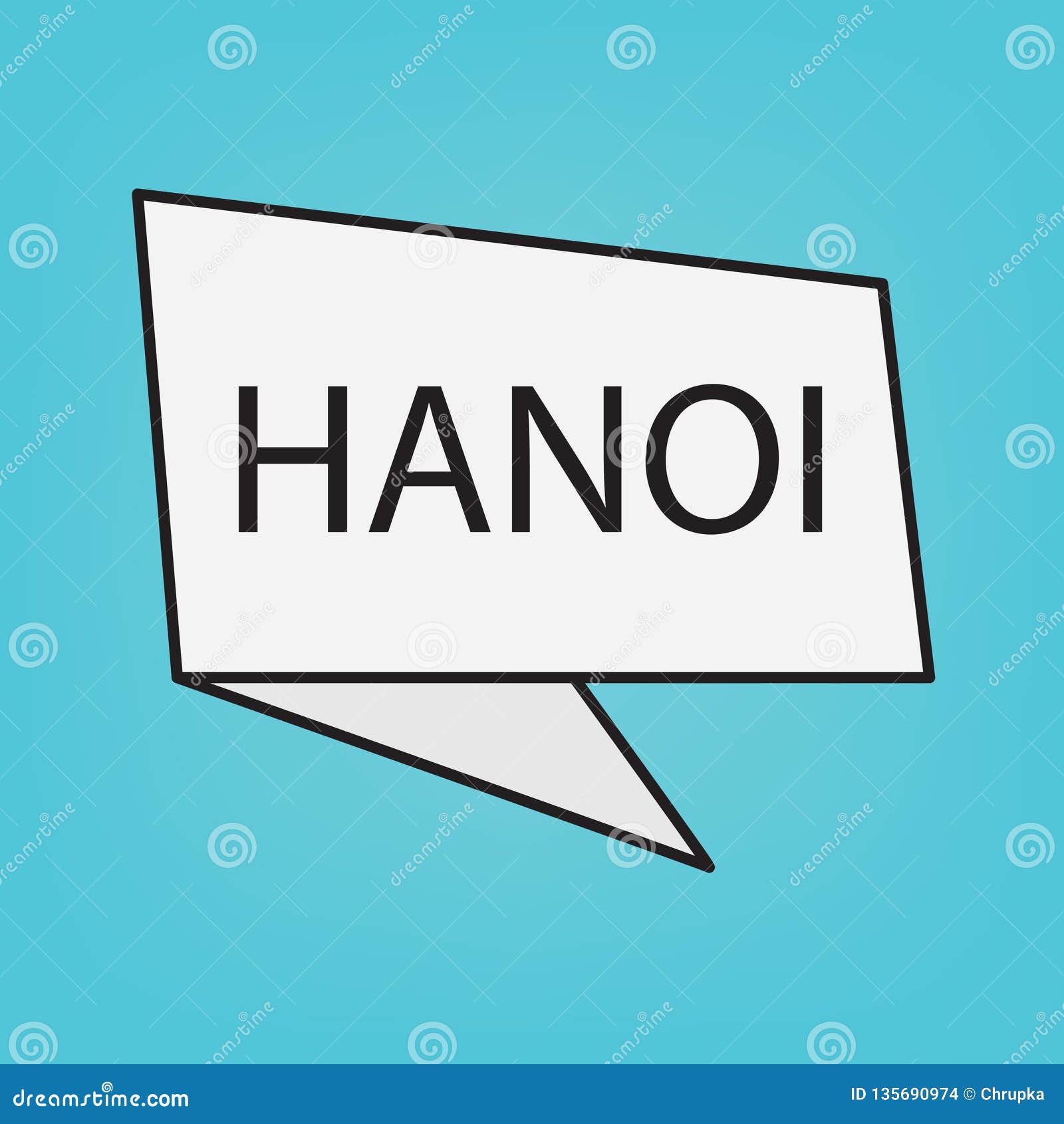 Hanoi word on a sticker stock vector. Illustration of hanoi - 135690974