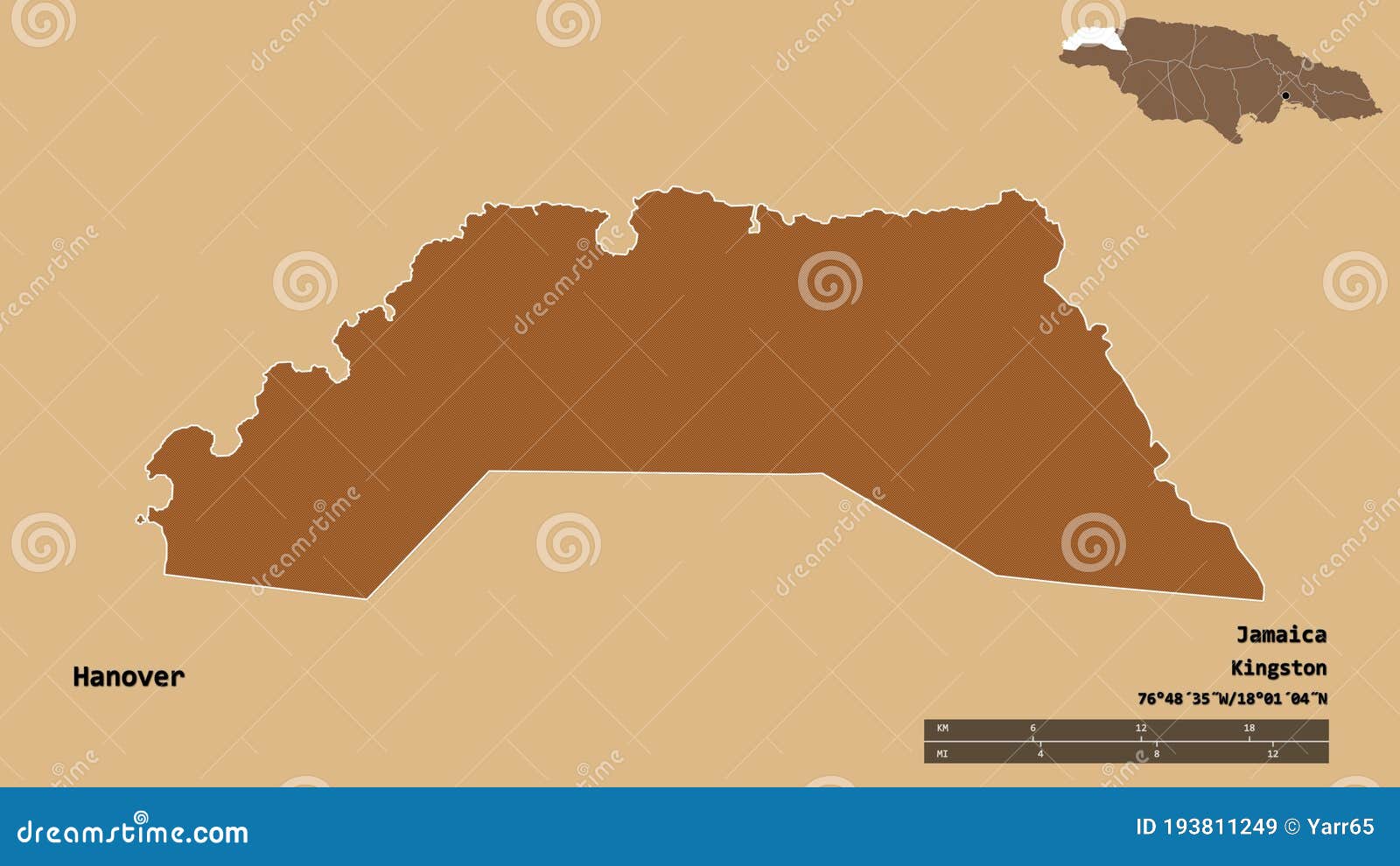Hanover, Parish of Jamaica, Zoomed. Pattern Stock Illustration ...