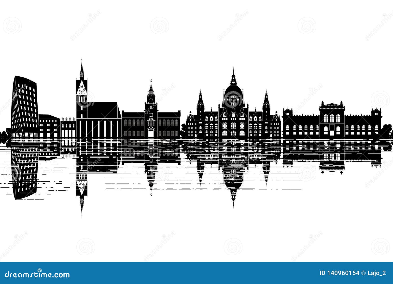 Hanover Skyline stock vector. Illustration of european - 140960154