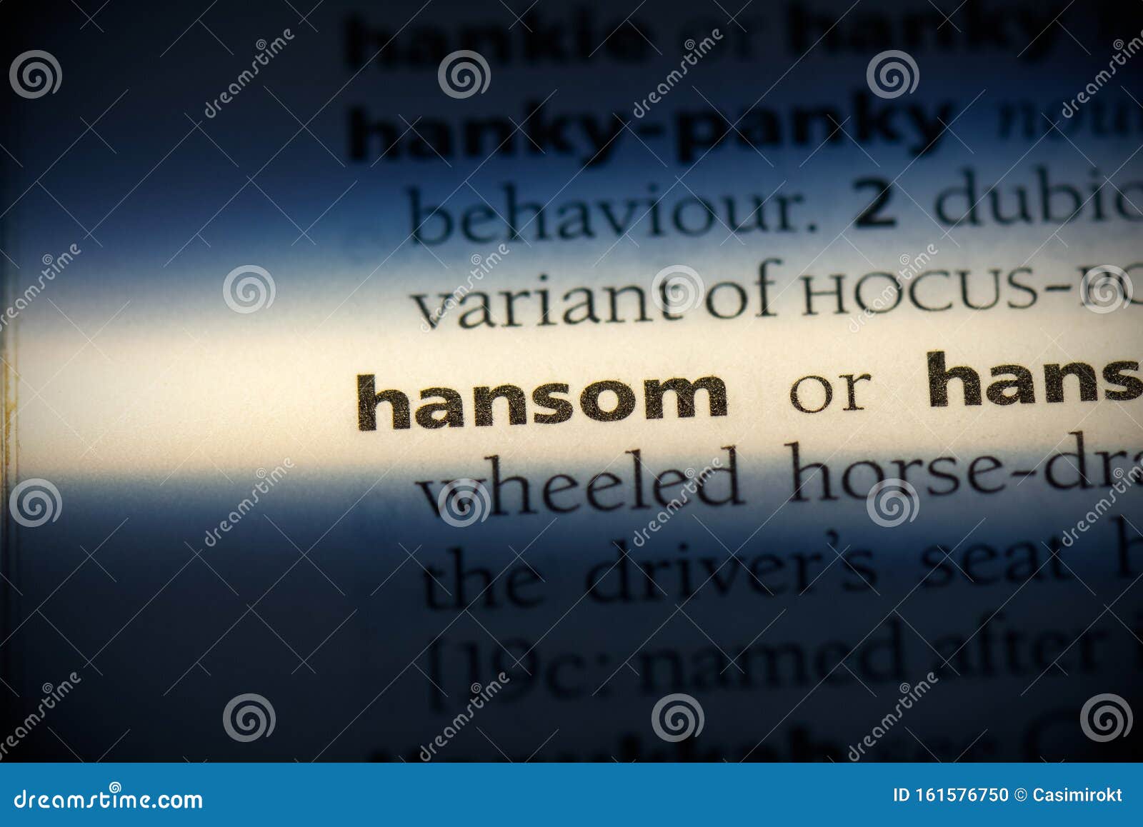 Hansom stock photo. Image of focus, printed, reference - 161576750