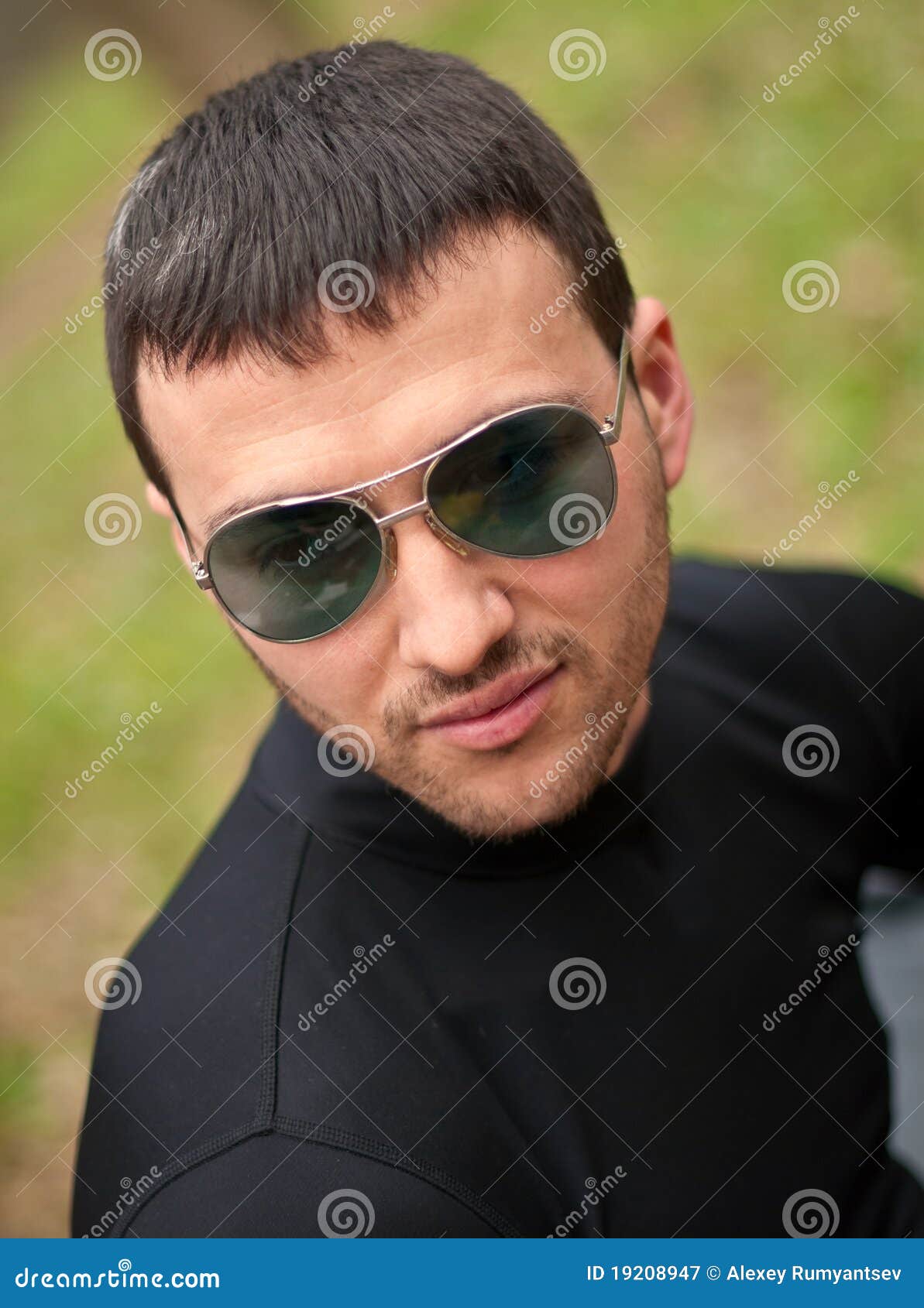Hansome man stock image. Image of face, outdoor, grass - 19208947