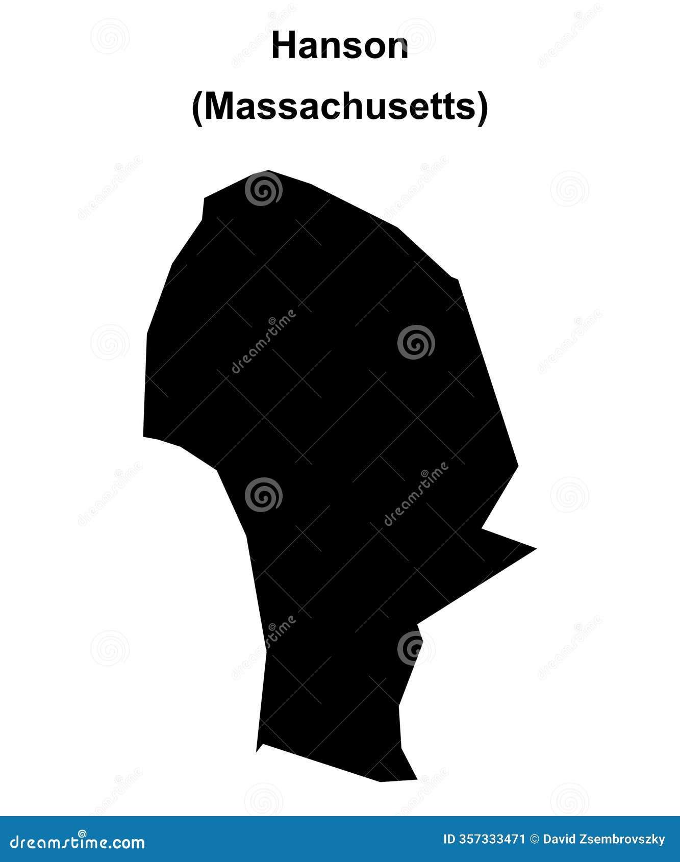 Hanson outline map stock illustration. Illustration of tourism - 357333471