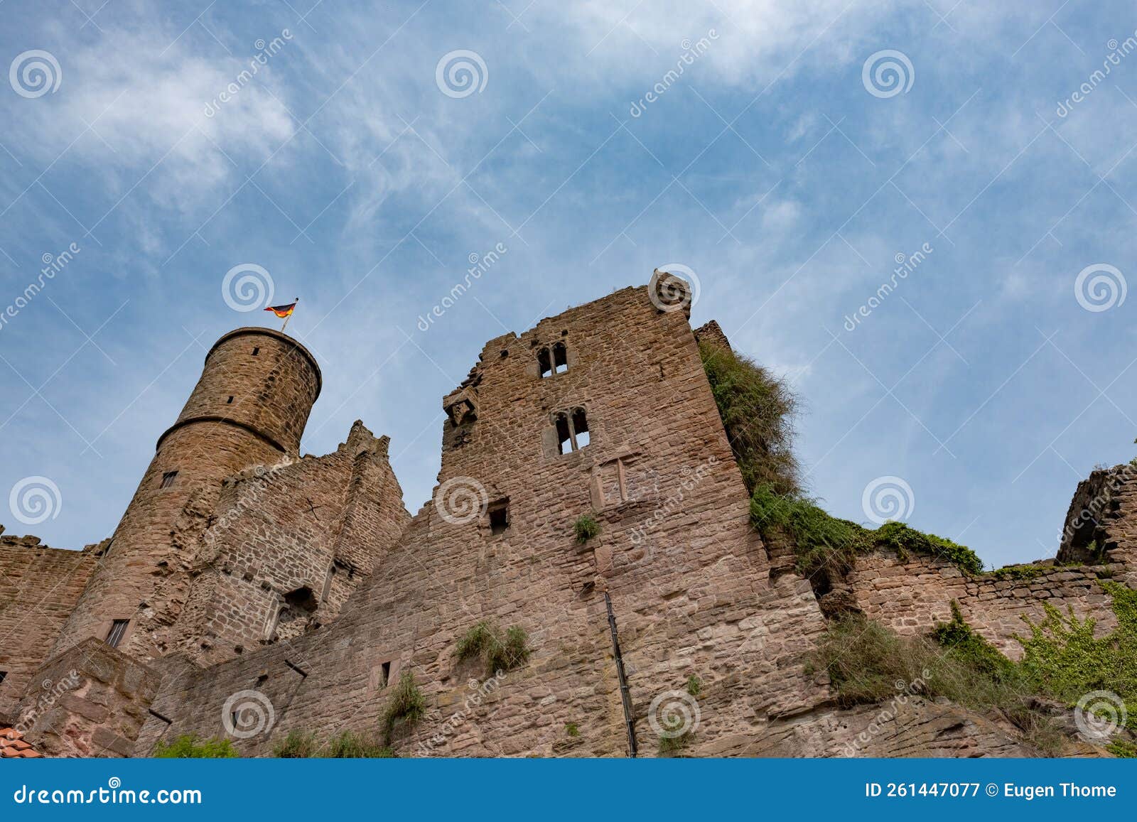 Hanstein Castle Ruins View of the City Stock Image - Image of ruin ...