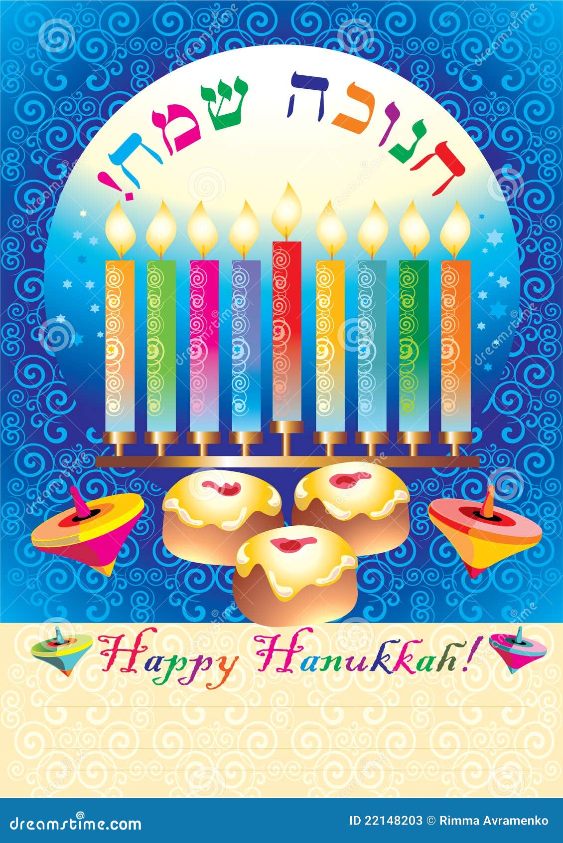Hanuka stock vector. Illustration of menorah, light, magic - 22148203
