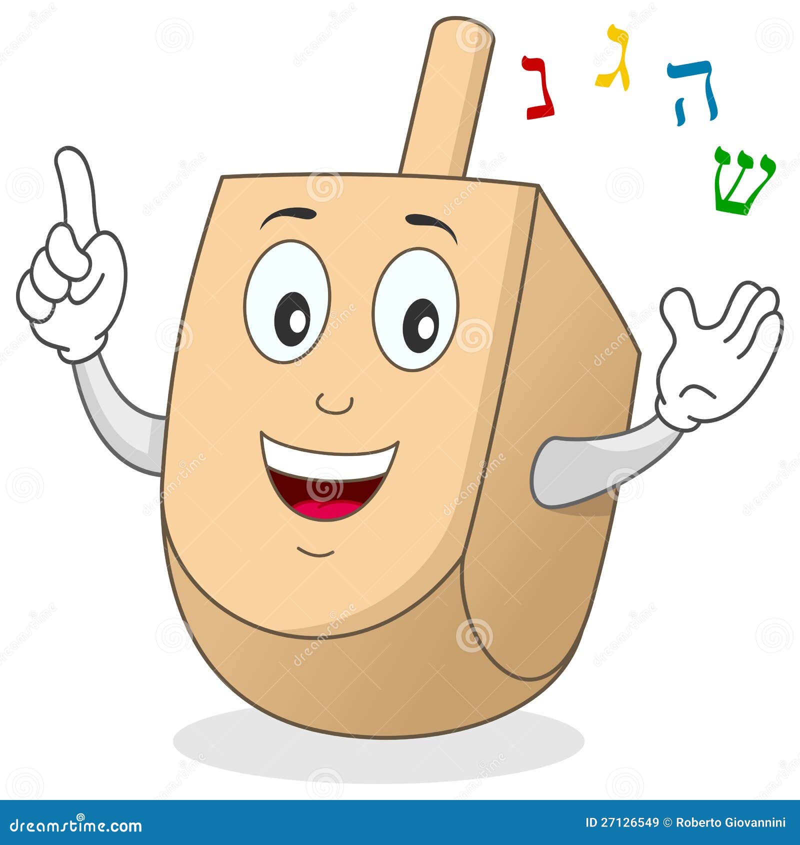 Hanukkah Dreidel Character stock vector. Illustration of icon - 27126549
