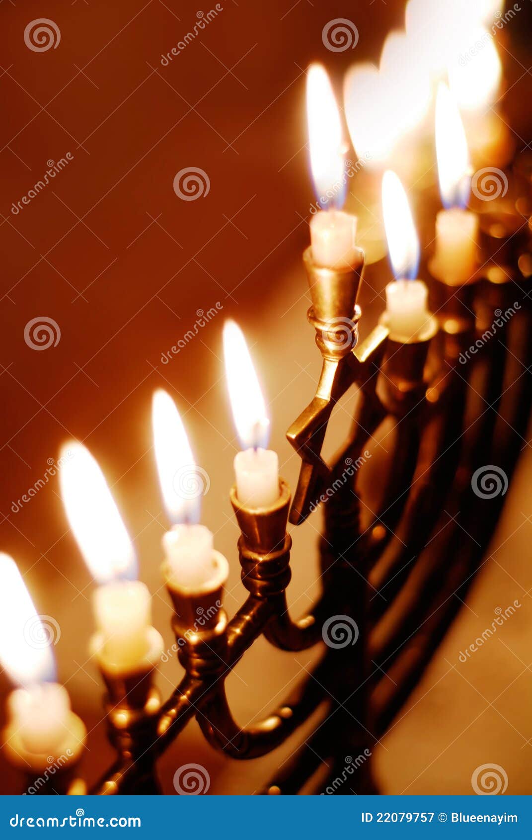 Hanukkah Menorah stock image. Image of jewish, chanukkiah - 22079757