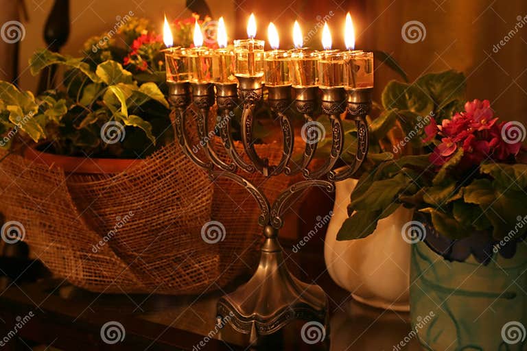 Hanukkah menorah stock image. Image of hanukka, bronze - 291855