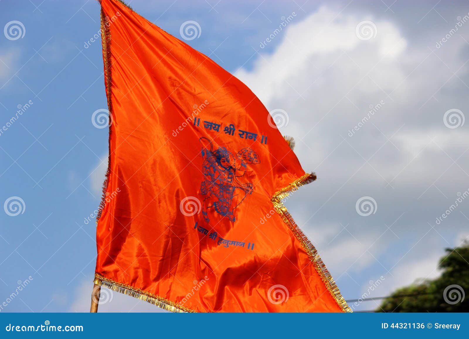 Hanuman flag stock photo. Image of silk, flag, religious - 44321136