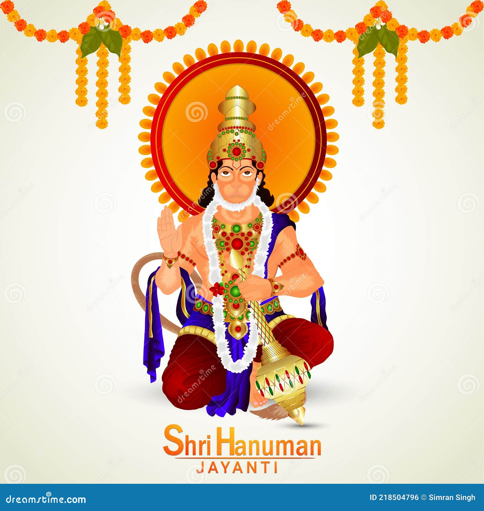 Hanuman Jayanti Poster Wallpaper Design Hindu God Silhouette