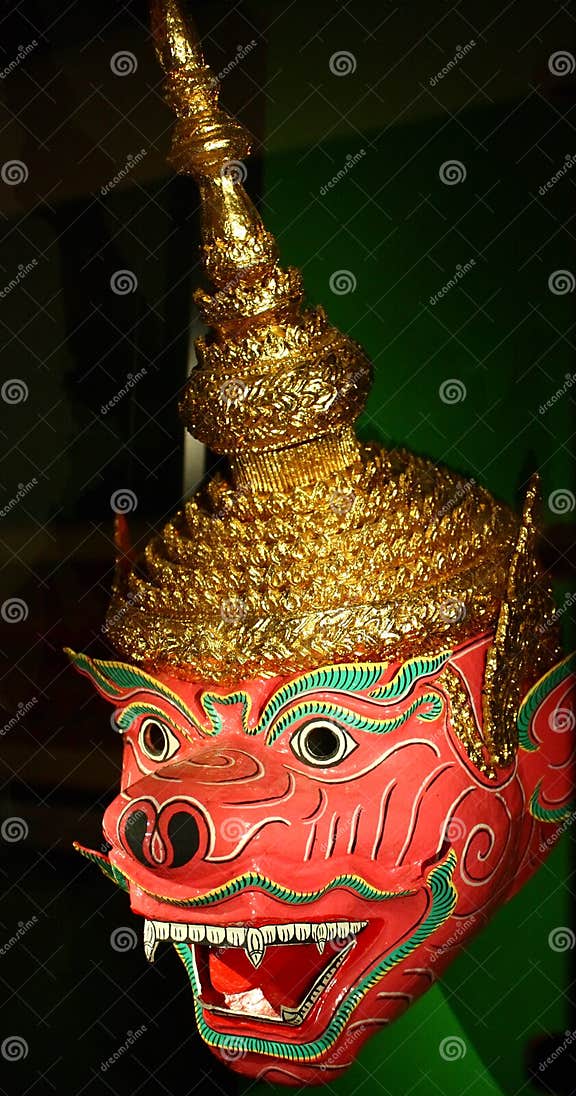 Hanuman Mask from Thailand stock image. Image of hanoman - 14559391