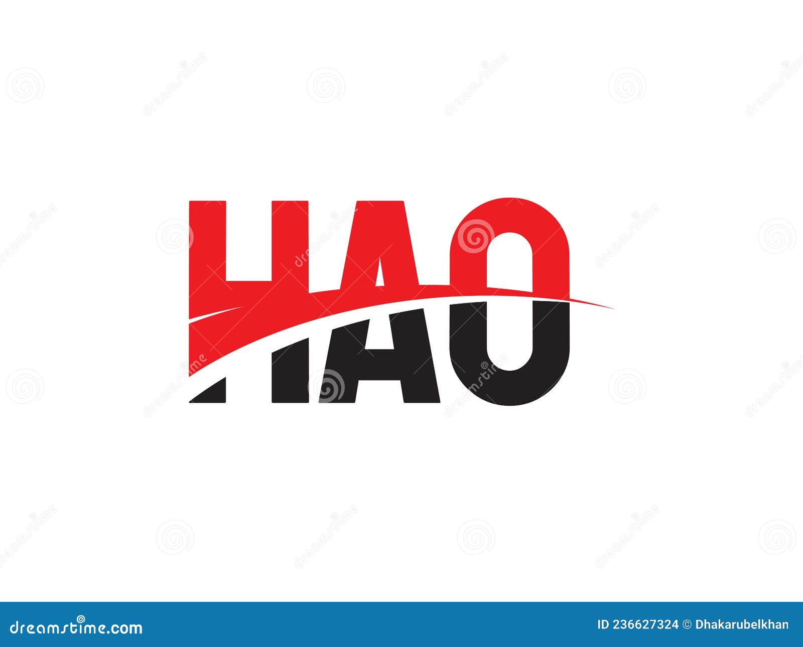 HAO Letter Initial Logo Design Vector Illustration Stock Vector ...