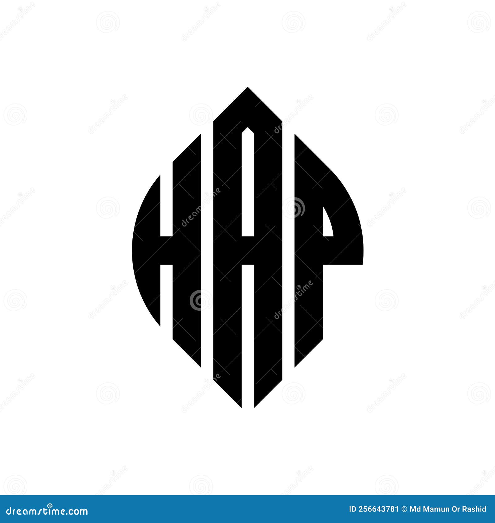 HAP Circle Letter Logo Design With Circle And Ellipse Shape. HAP ...