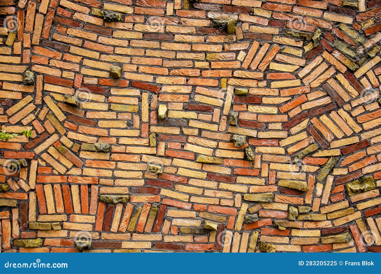 Haphazardly Stacked Brick Wall Stock Image - Image of architecture ...