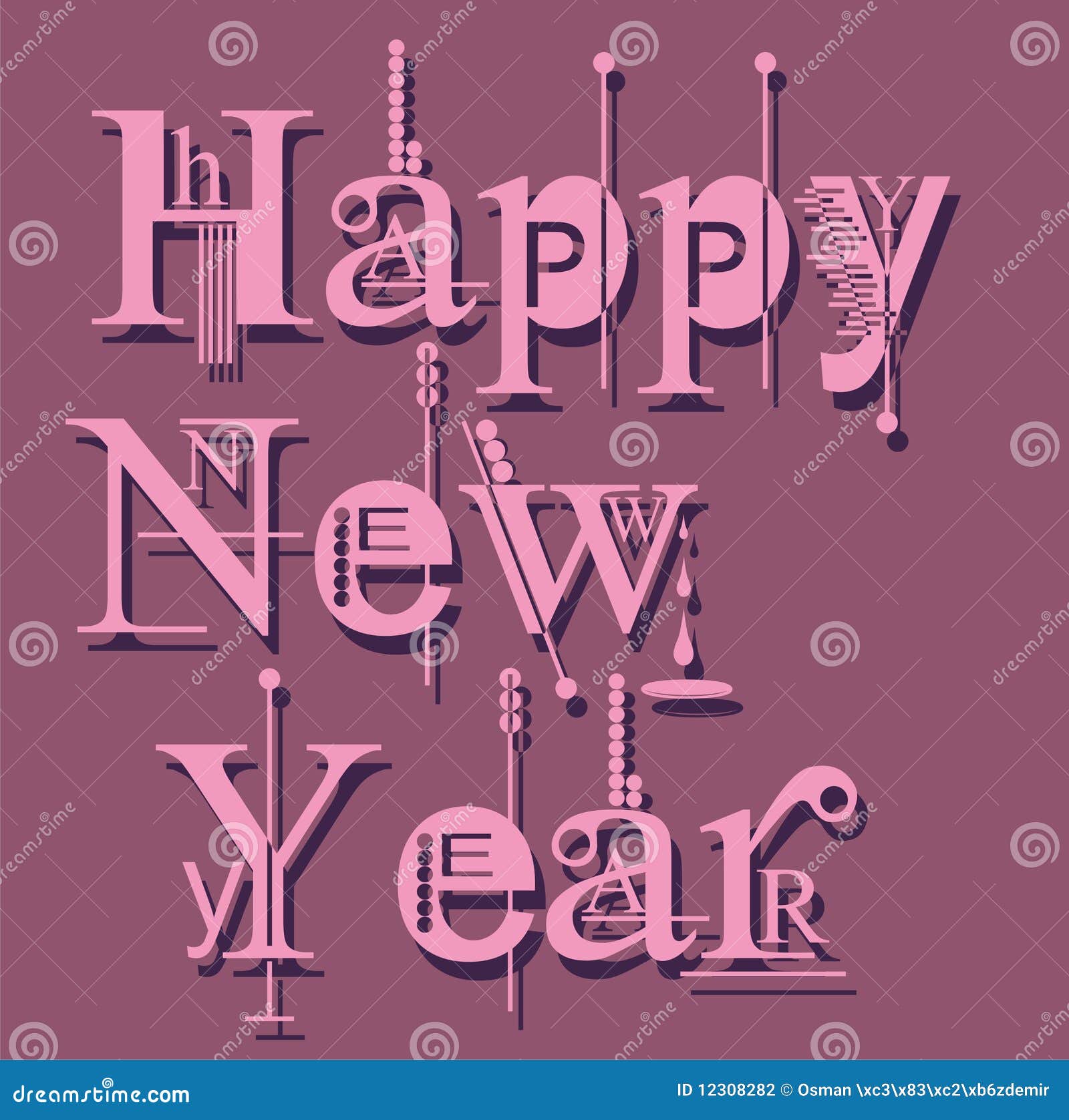 Happ new year 21 stock vector. Illustration of cover - 12308282