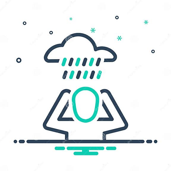 Mix Icon for Happens, Rain and Away Stock Vector - Illustration of ...