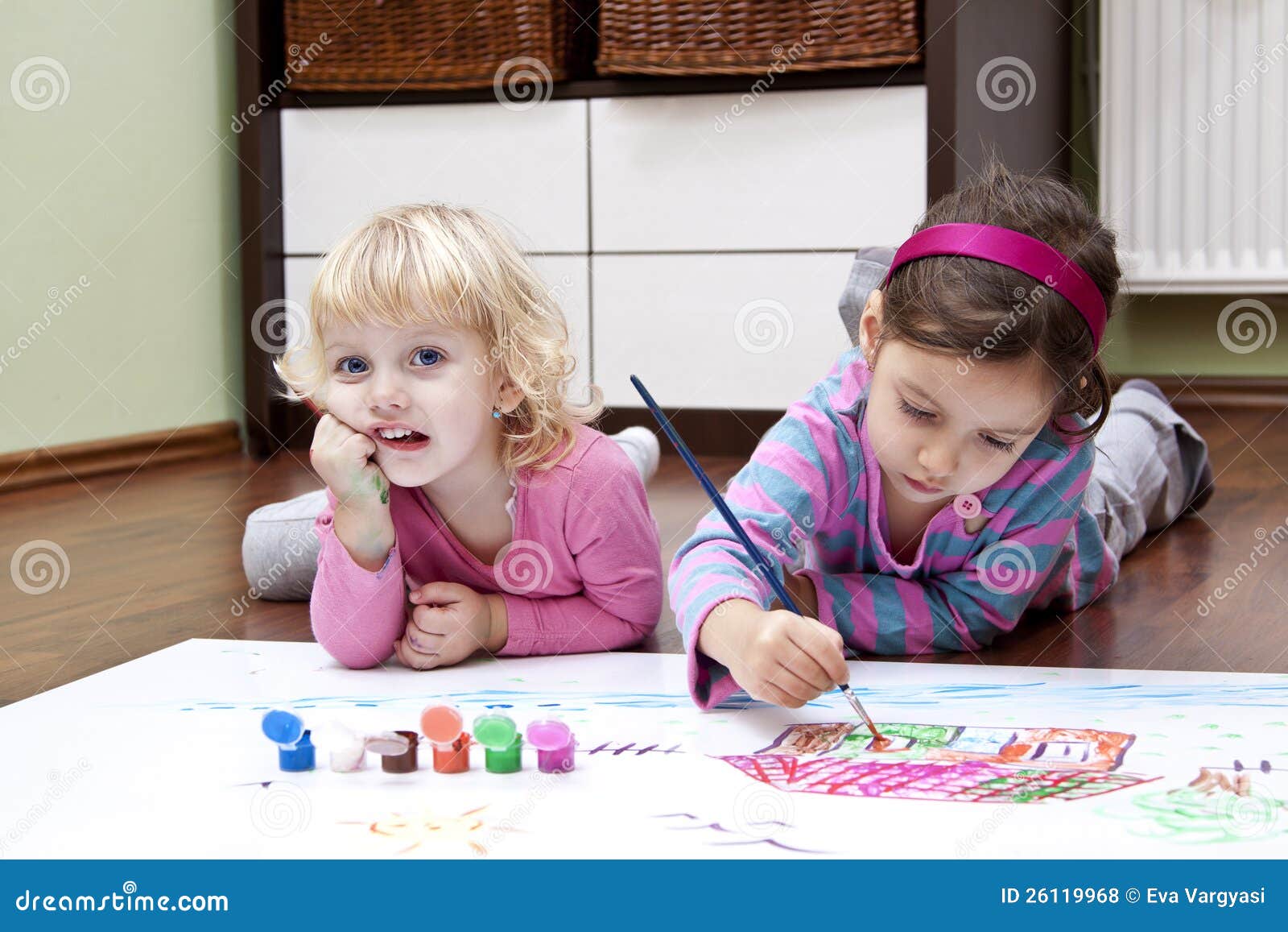 Happi kids drawing stock photo. Image of drawing, paper - 26119968
