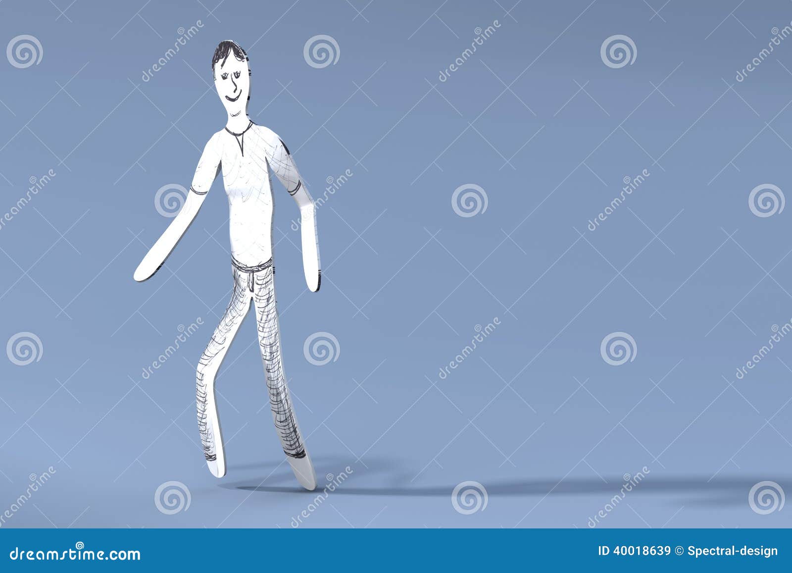 Happily walking stock illustration. Illustration of comic - 40018639