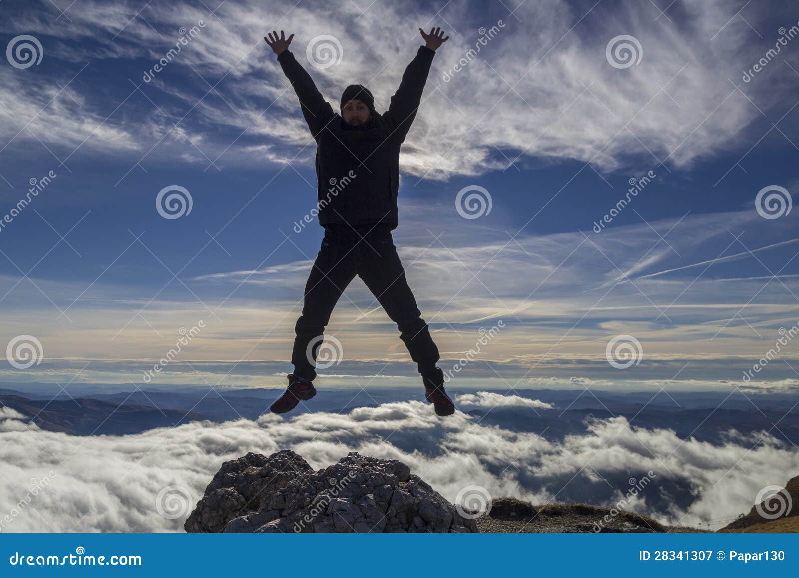 Happines and freedom jump stock image. Image of person - 28341307