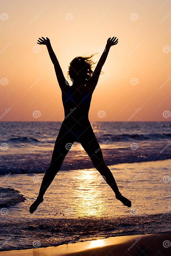 Happiness stock image. Image of energy, ocean, beach, high - 1816747