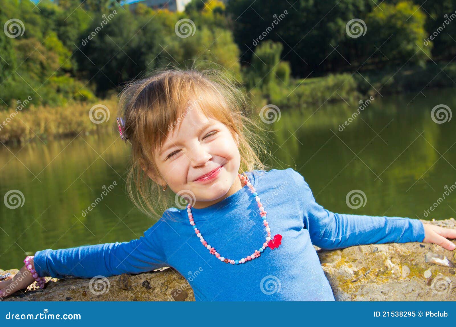 Happiness stock image. Image of happiness, female, lake - 21538295