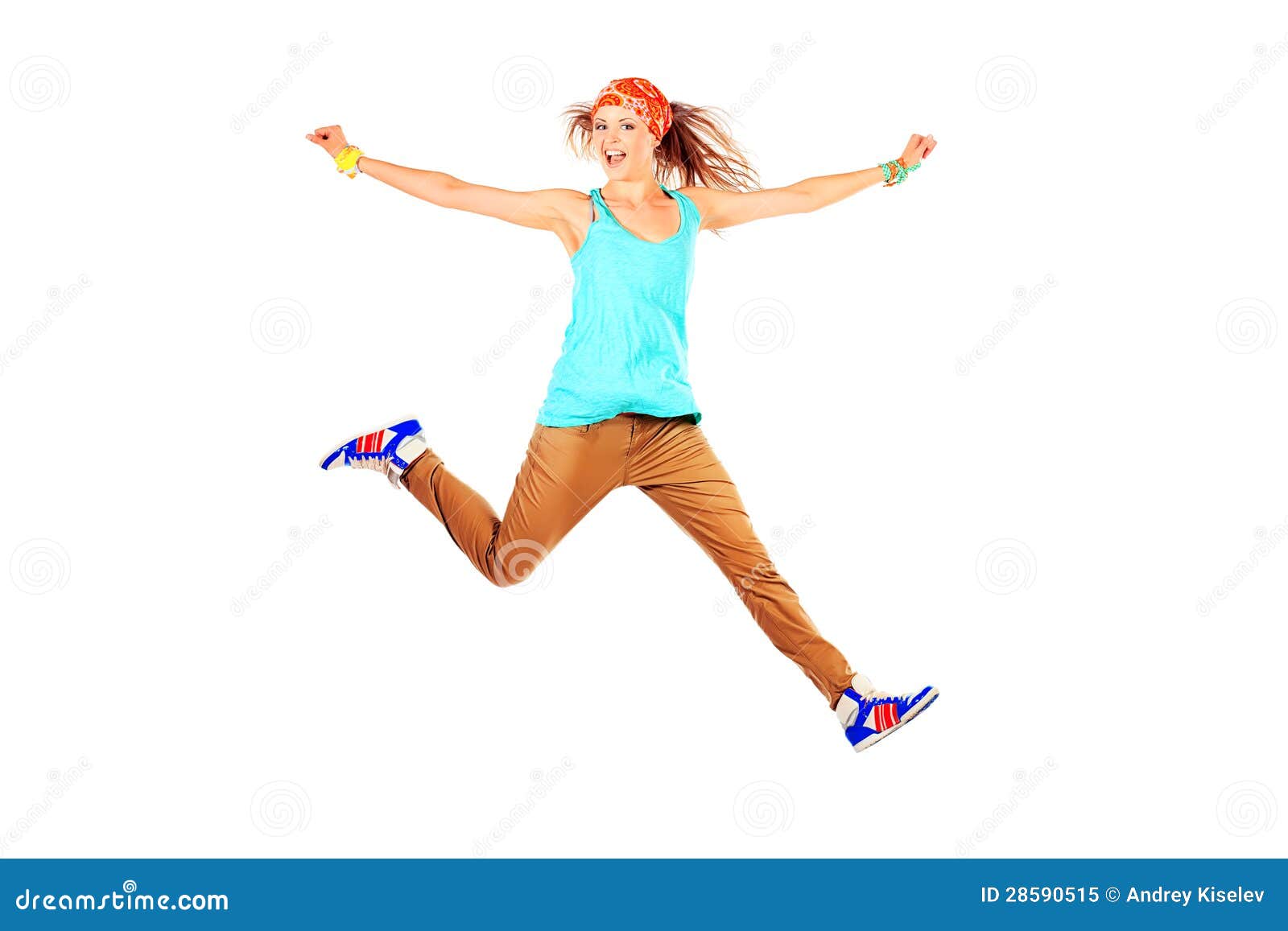 Happiness stock image. Image of artist, jumping, happy - 28590515