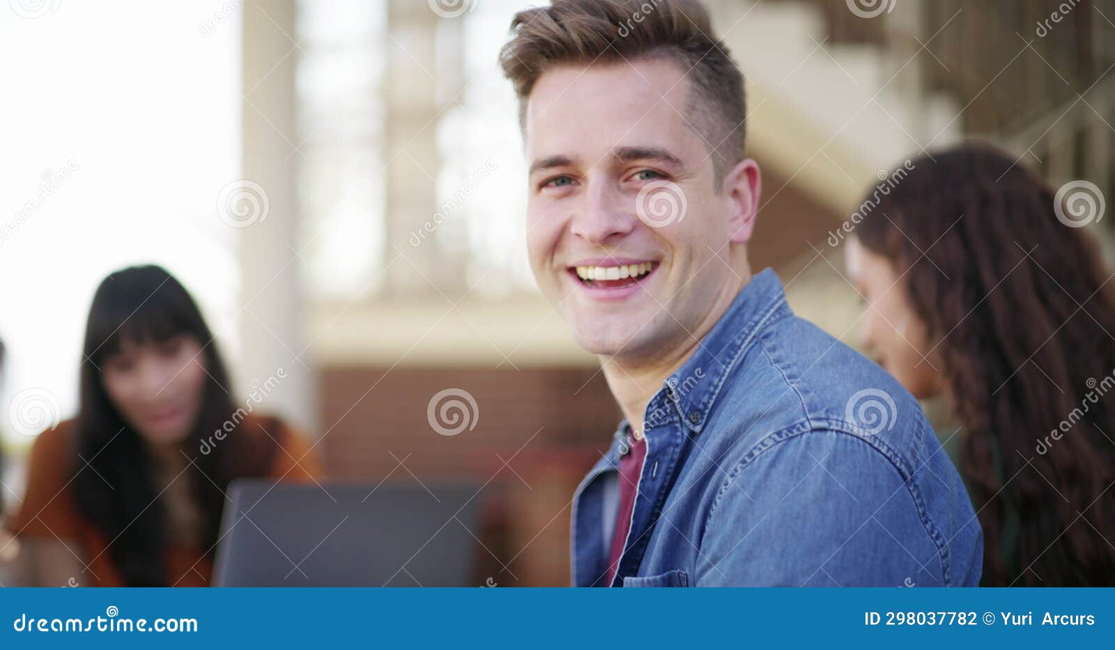 Happiness, Campus and Face of University Student, Man or Learner Study ...