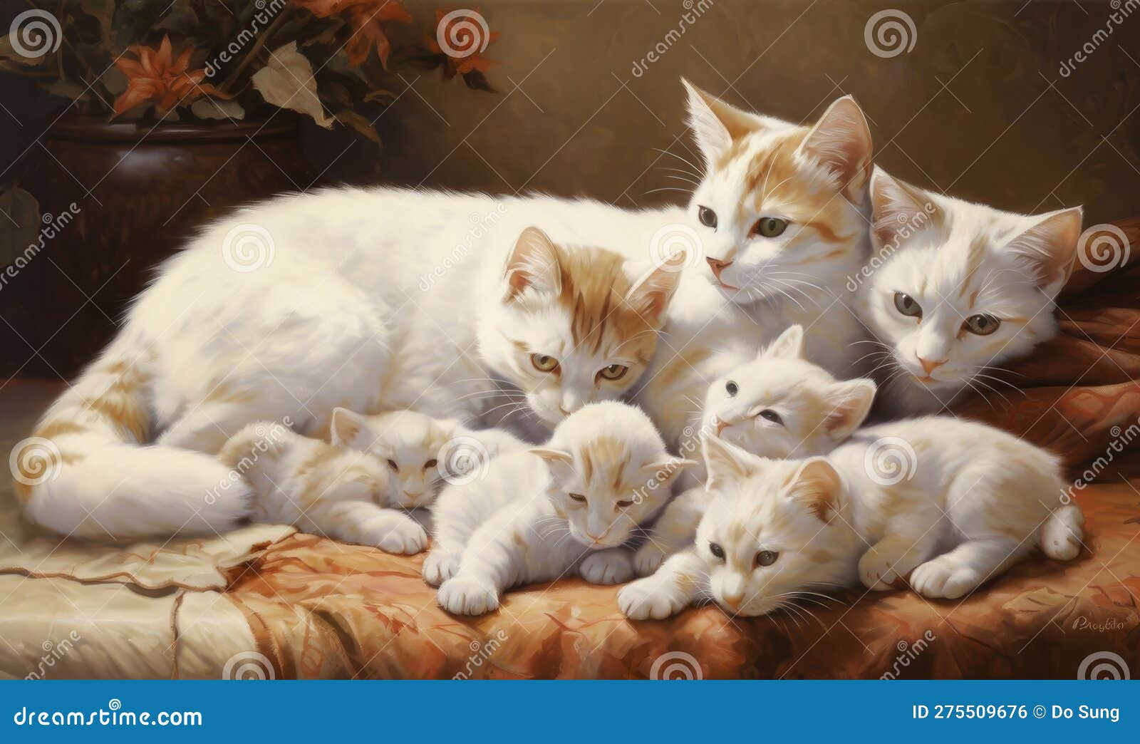 Happiness cat stock illustration. Illustration of cute - 275509676