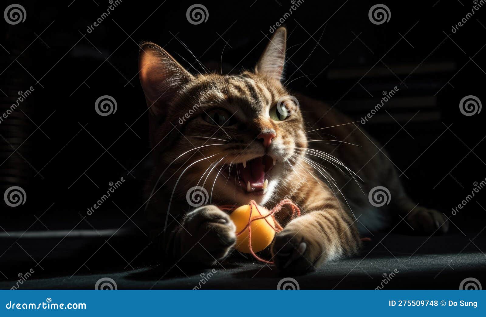 Happiness cat stock illustration. Illustration of balance - 275509748