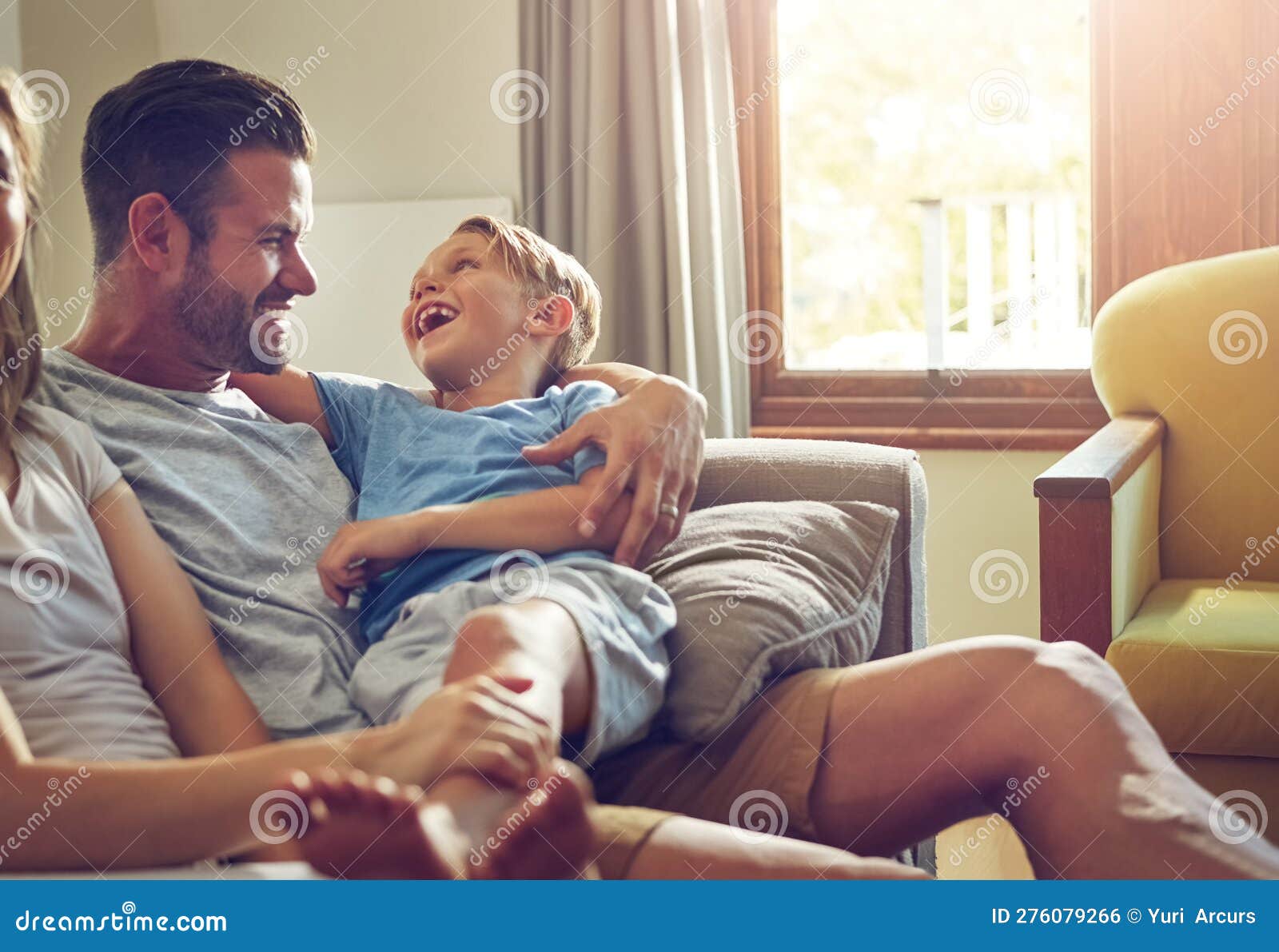 Happiness is Everything. a Man Spending Some Quality Time with His Son ...