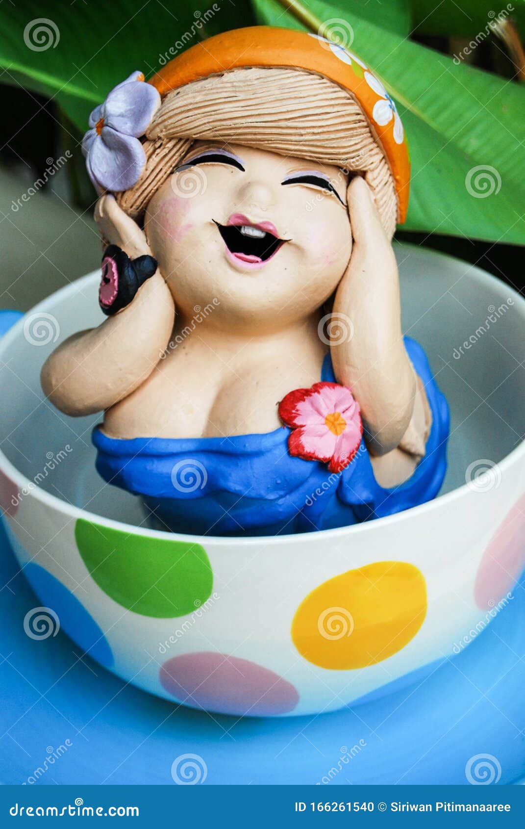 Happiness Fat Woman& X27;s Ceramic Doll Stock Photo - Image of detail ...