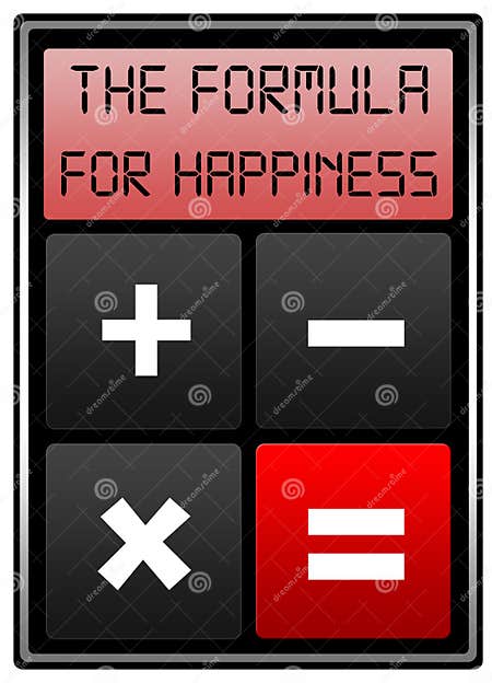 Happiness formula stock illustration. Illustration of emotion - 37882335